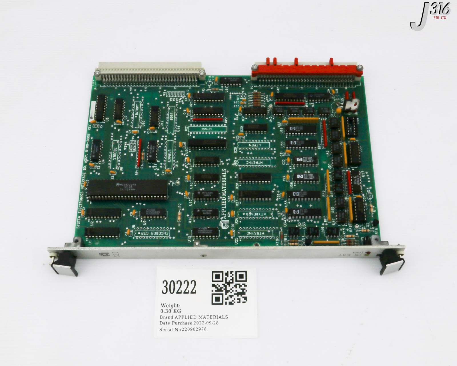 30222 APPLIED MATERIALS PCB ASSY, SYSTEM ELECTRONICS INTERFACE BOARD ...