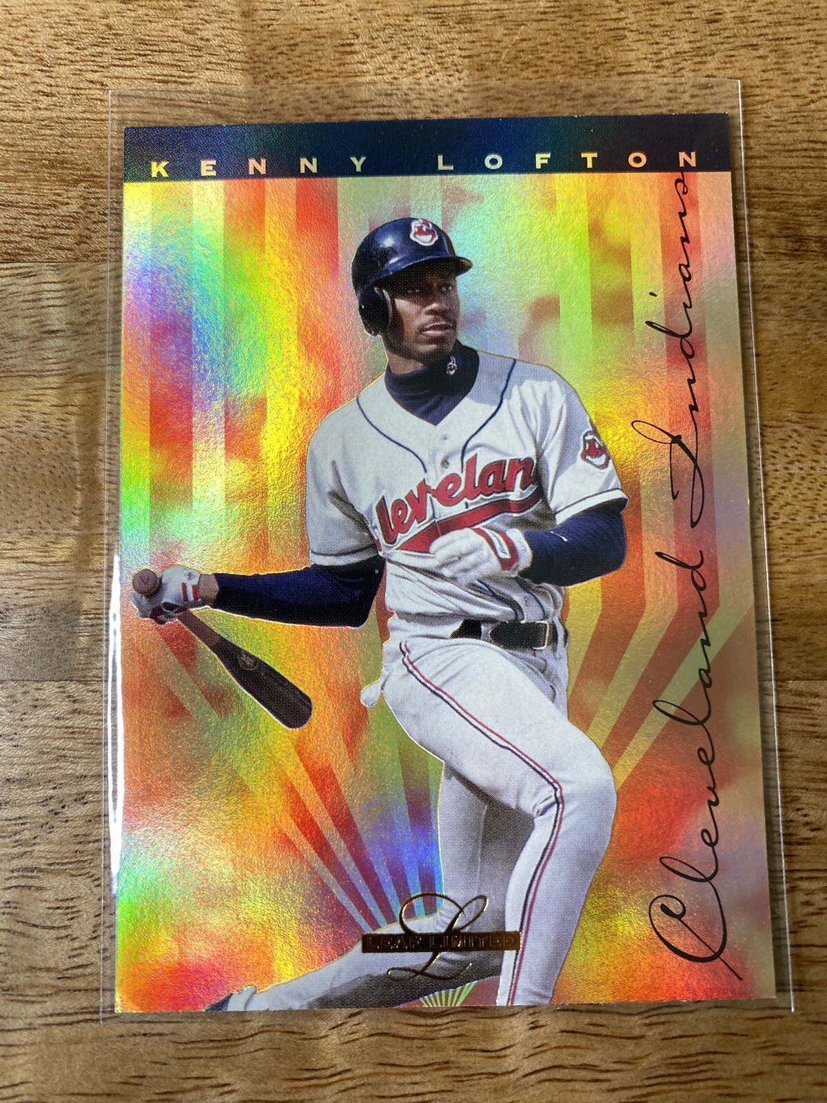 PRISM FOIL ** 1995 Donruss Leaf Limited GOLD #18 Kenny Lofton Baseball ...