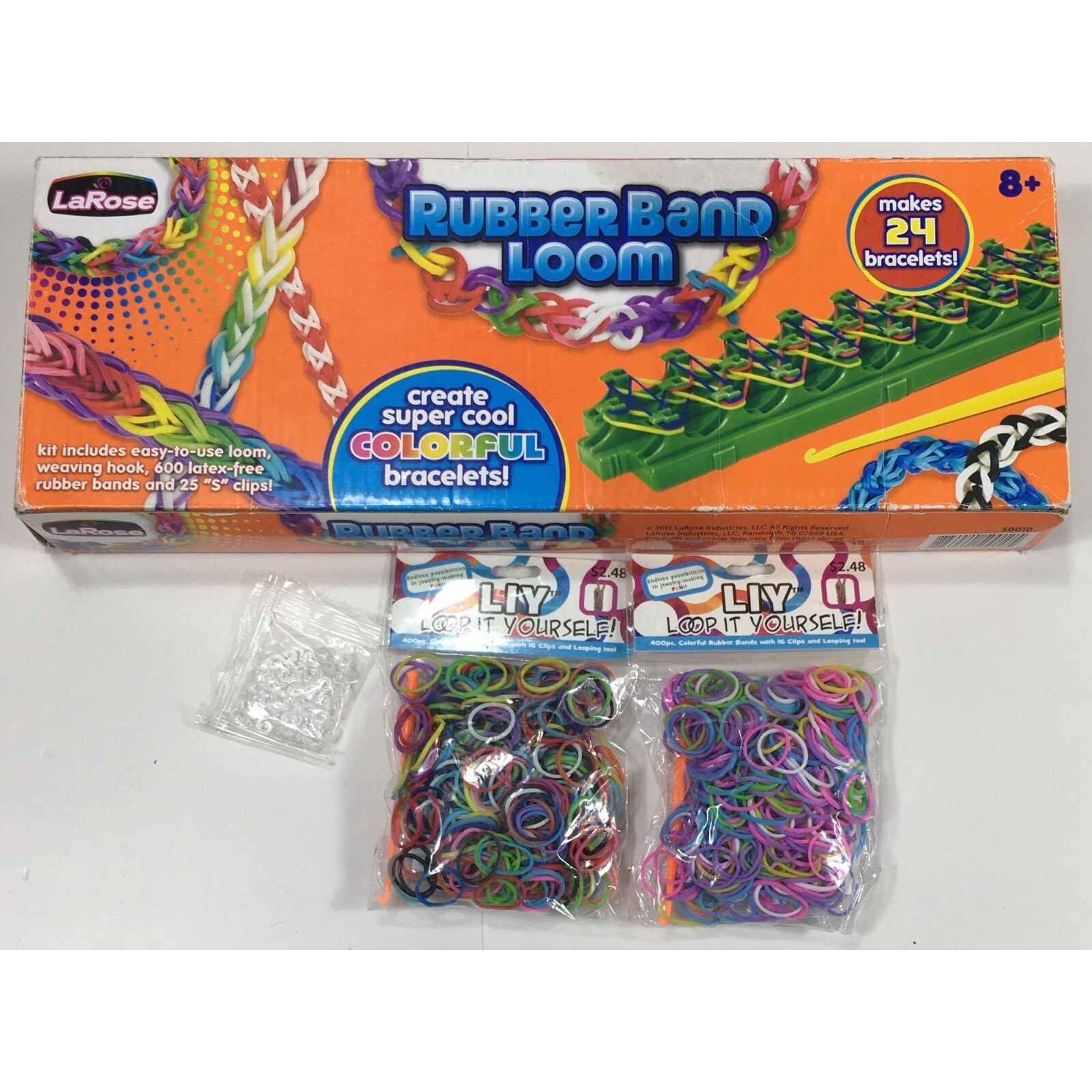 LaRose Rubber Band Loom Kit Create Super Cool Colorful Bracelets & More ...