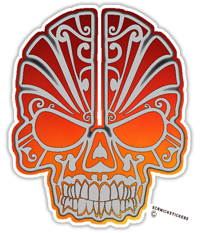 SKULL STICKER TRIBAL SKULL STICKER | eBay Australia
