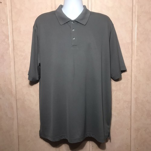Tommy Armour Polo Shirt Mens 2XL Gray Striped Dri-Logic Short Sleeve | eBay