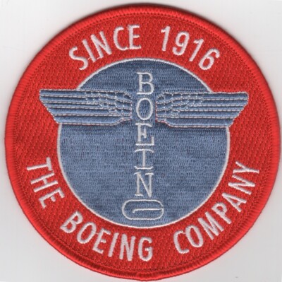 4" USAF AIR FORCE THE BOEING COMPANY LOGO RED EMBROIDERED JACKET PATCH ...