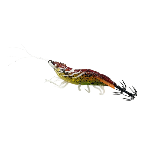 Glow Beads Slow Sinking Wood Shrimp Hook with Soft Legs and Rattles for ...