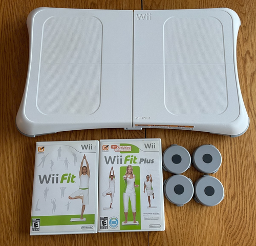 Nintendo Wii Fit Balance Board w/ Wii Fit & Wii Fit Plus Games & 4 Feet ...