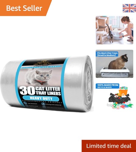 Sustainable XL Cat Litter Liners - 30 Count, Scratch & Leak Resistant ...