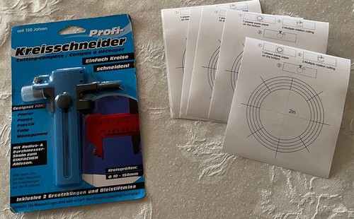 COMPASS CUTTER CIRCLE CUT PAPER VINYL LEATHER CRAFT TOOLS Free US ...