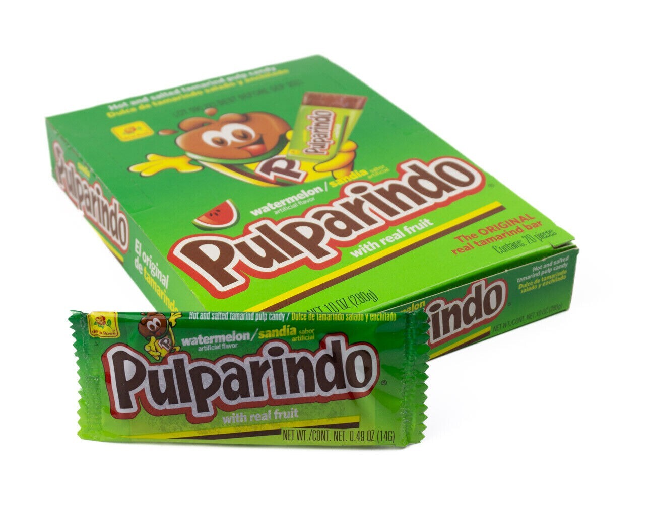 Pulparindo Sandia Watermelon DLR Tamarind Pulp Hot & Salted 20 Pcs ...