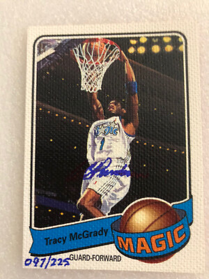 TRACY MCGRADY 2001 TOPPS GALLERY #H2 *ARTIST AUTO* 97/225 ORLANDO MAGIC ...
