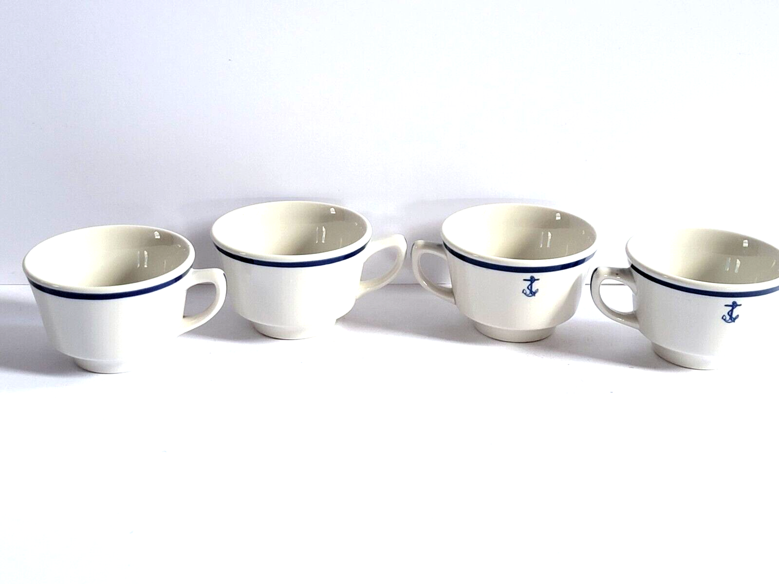 JACKSON CUSTOM CHINA FOOTED USN FOULED ANCHOR MESS HALL COFFEE CUPS LOT ...