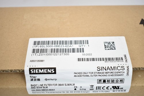 1Pcs Siemens SINAMICS S120 basic line filter 6SL3000-0BE23-6DA1 brand ...