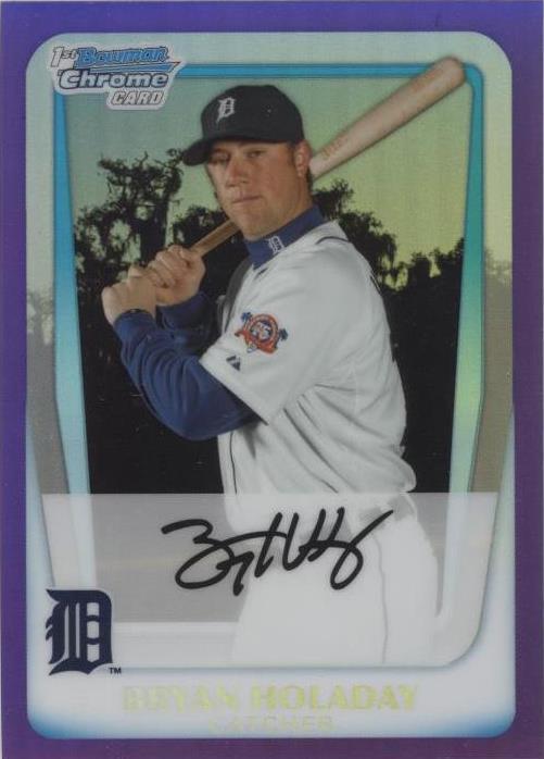 2011 Bowman Chrome - Prospects Bryan Holaday #BCP173 Purple Refractor ...