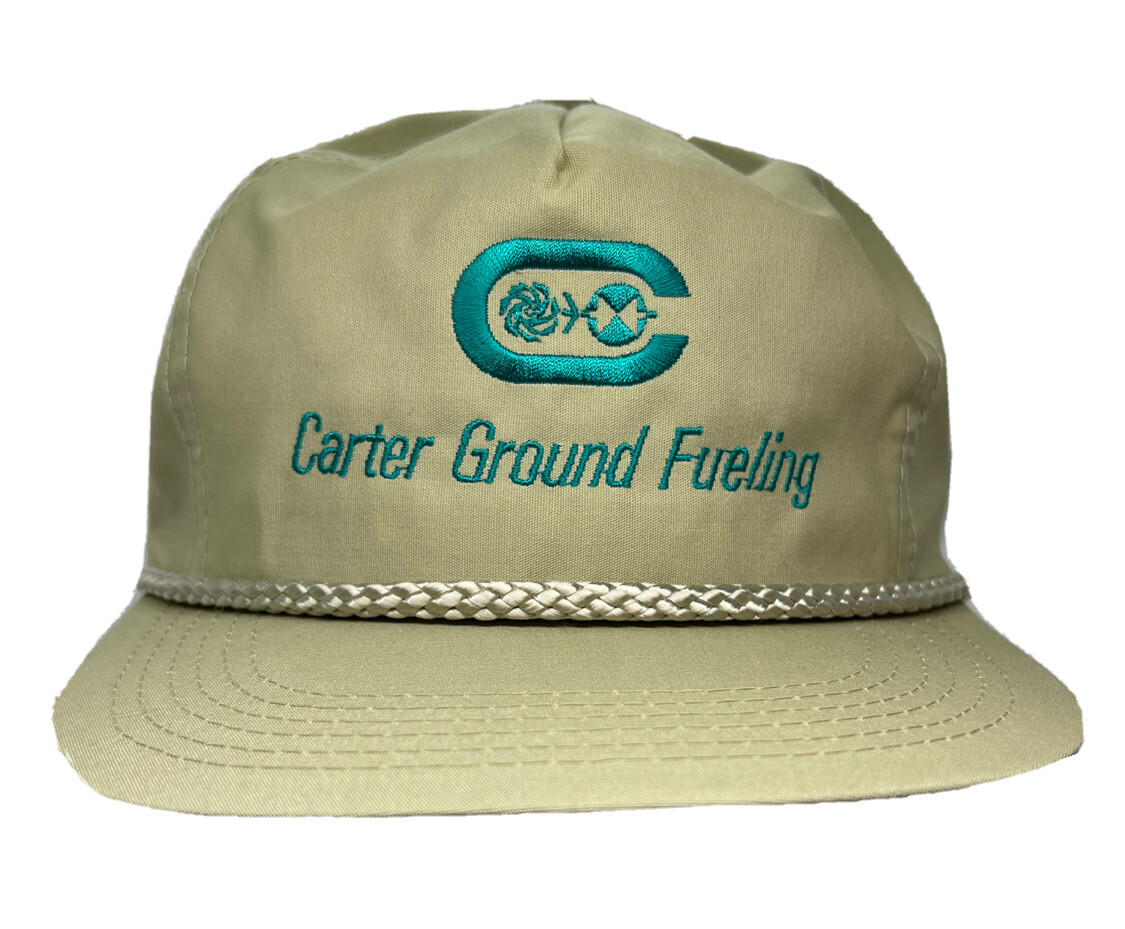 Vintage Carter Ground Fueling Hat Cap Snap Back Beige… - Gem