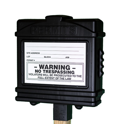 EZ Permit Box 100% Recyclable All Weather Permit Posting Box Made in ...