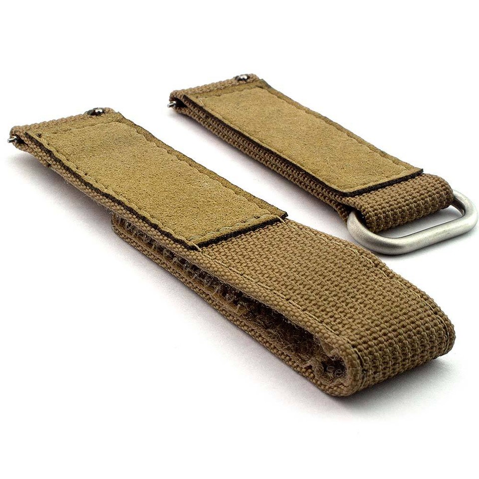 Quick Release Ribbed Nylon Hook & Loop Watch Strap Band 18 19 20 21 22 ...