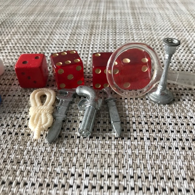 Clue Board Game Pieces Replacement Parts Tokens Weapons Dice Magnifying ...