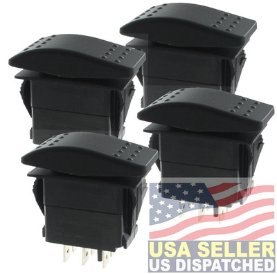 4x CARLING TECHNOLOGIES VLD1S00B-AZC00-000 Rocker Switch,DPDT,6 ...