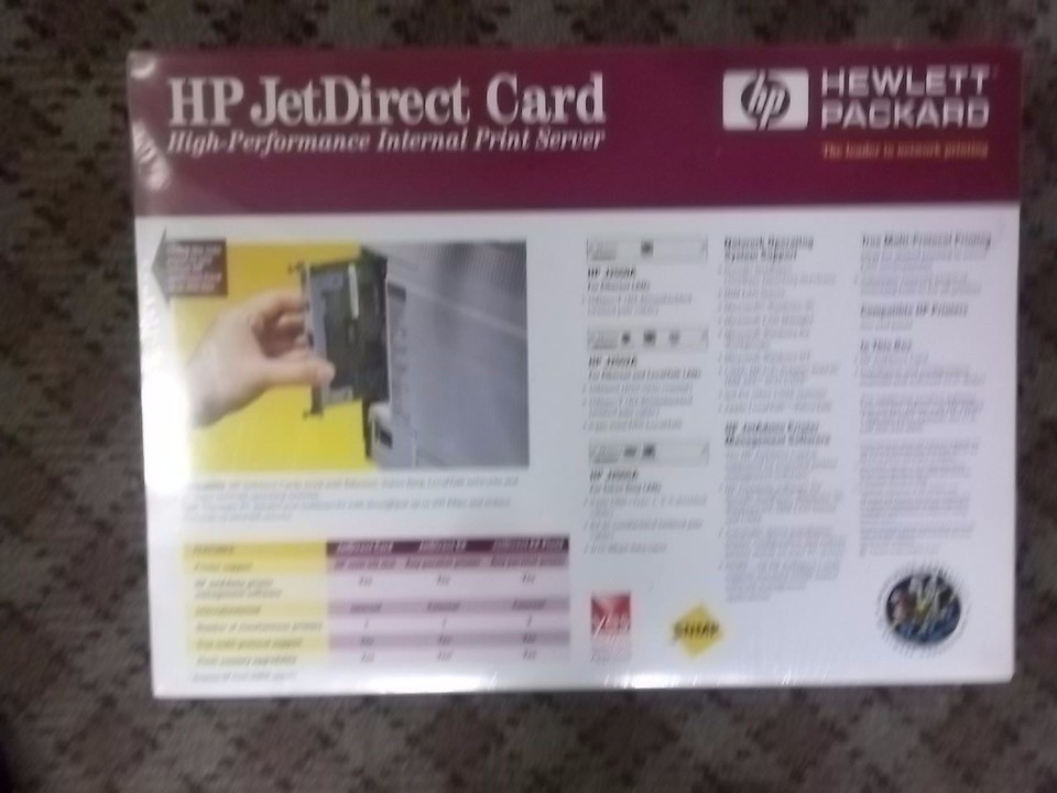 HP JETDIRECT CARD J2555A - HIGH PERFORMANCE INTERNAL SERVER - NEW ...