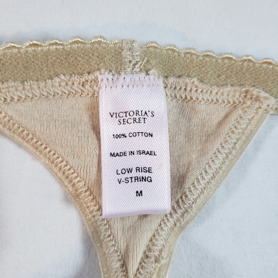 Victoria's Secret Signature Cotton Low Rise V-String Medium Beige | eBay