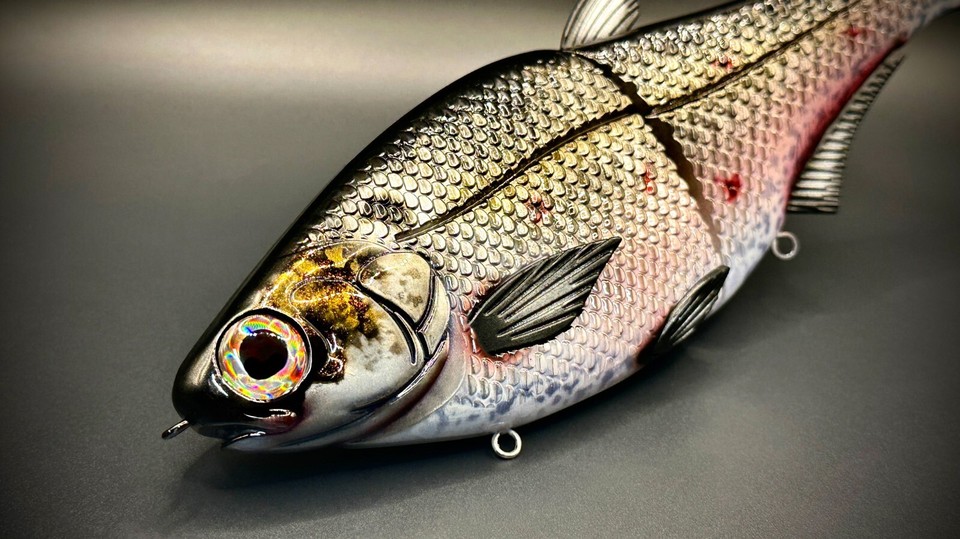 HINKLE SHAD CLONE GIZZARD SHAD ULTRA HD VERSION CUSTOM PAINTED SWIMBAIT ...