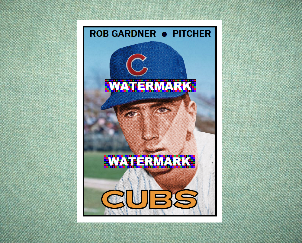 Rob Gardner Chicago Cubs 1967 Style Custom Baseball Art Card | eBay