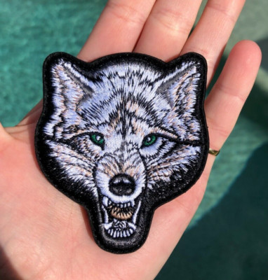 Angry WOLF Patch - animal wolf angry - Hook & Loop | eBay Australia