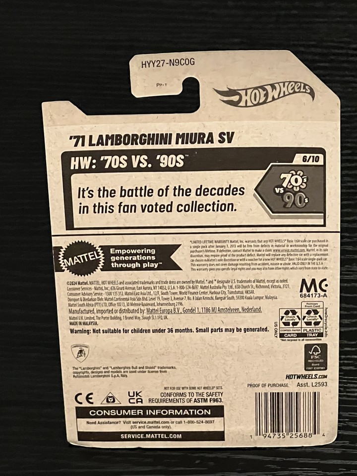 2025 Hot Wheels Dollar Tree Exclusive '71 Lamborghini Miura SV | eBay