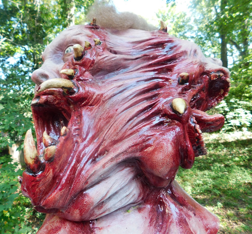 2 Headed Horror Halloween Mask Latex Creepy Zombie Distortions ...