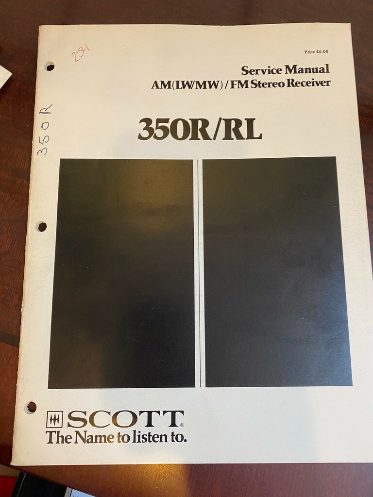H.H. HH SCOTT 350R 350RL Service Manual *ORIGINAL** | eBay