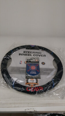New MLB Steering Mesh Steer Wheel Cover w/ Air Freshener Chicago Cubs ...