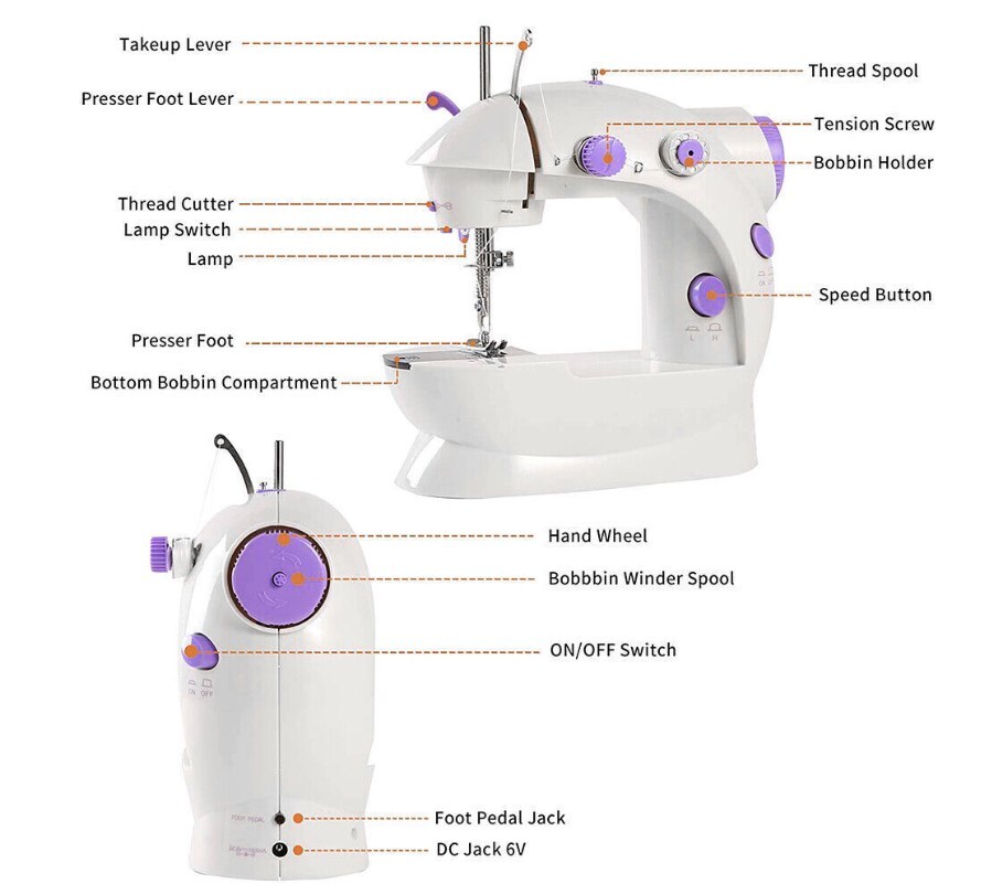 Electric sewing machine portable multifunctional household desktop ...
