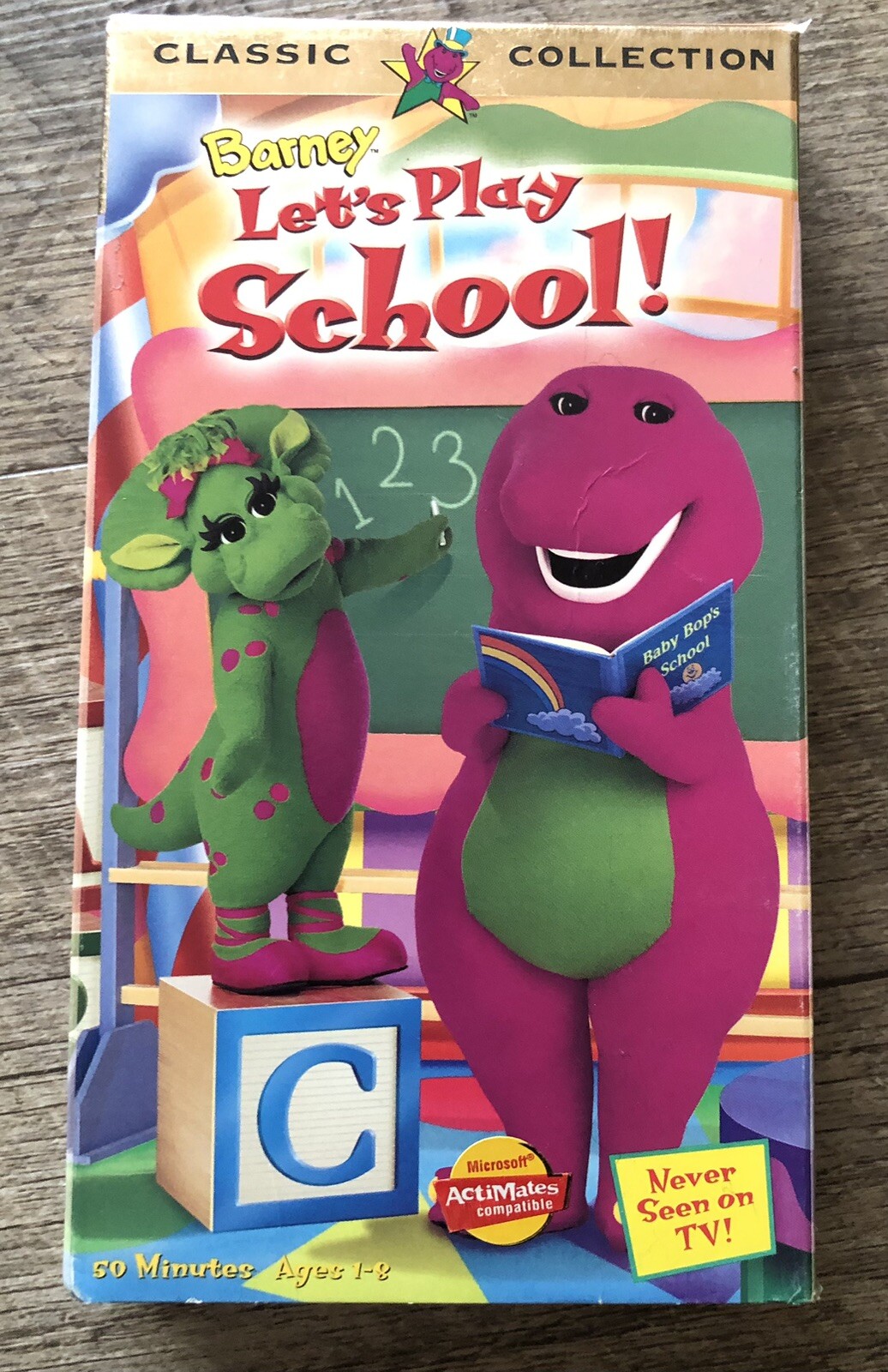 Barney Lets Play School VHS Video with White | Grelly USA