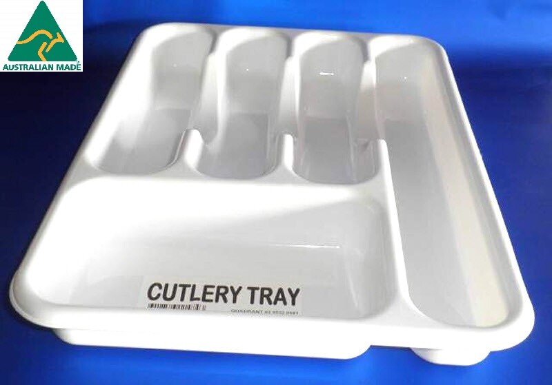 Plastic Cutlery Tray Kitchen Utensil Spoon Divider Storage Organiser ...