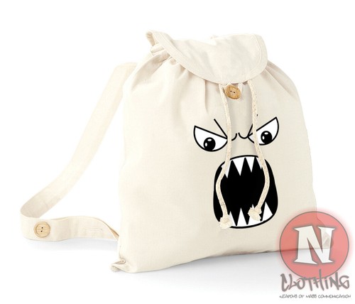 Monster Visage Sac à Dos Drôle Effrayant Vacances École Collège Coton ...