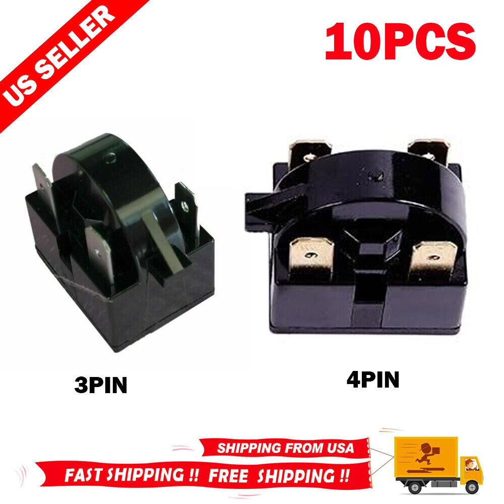10X QP2-4.7 3/4PIN PTC Relay Start Starter Refrigerator For Freezer ...
