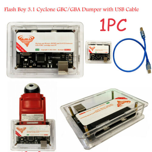 For GBC GBA ROMS Game Cartridge Flasher Dumper + USB Cable Flash Boy 3. ...