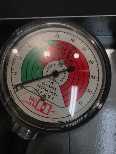 VINTAGE BIG H AIR CLEANER RESTRICTION GAUGE W/ METAL CASE | eBay