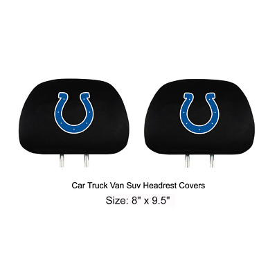 New 2pc Set NFL Indianapolis Colts Car Truck SUV Headrest Covers ...