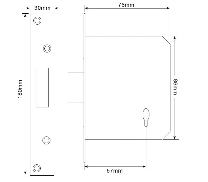 5 Lever Mortice Deadlock BS3621 Compliant 57mm Backset | eBay UK