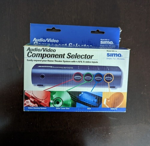 SIMA A/V Component Selector Model SVS-14, 4 Component Switch | eBay