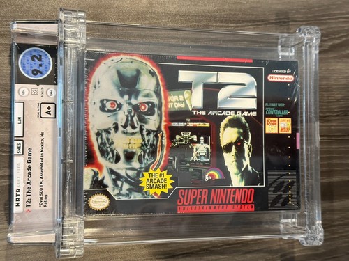 T2 Terminator 2 The Arcade Game Nintendo SNES New Sealed GRADED WATA 9. ...