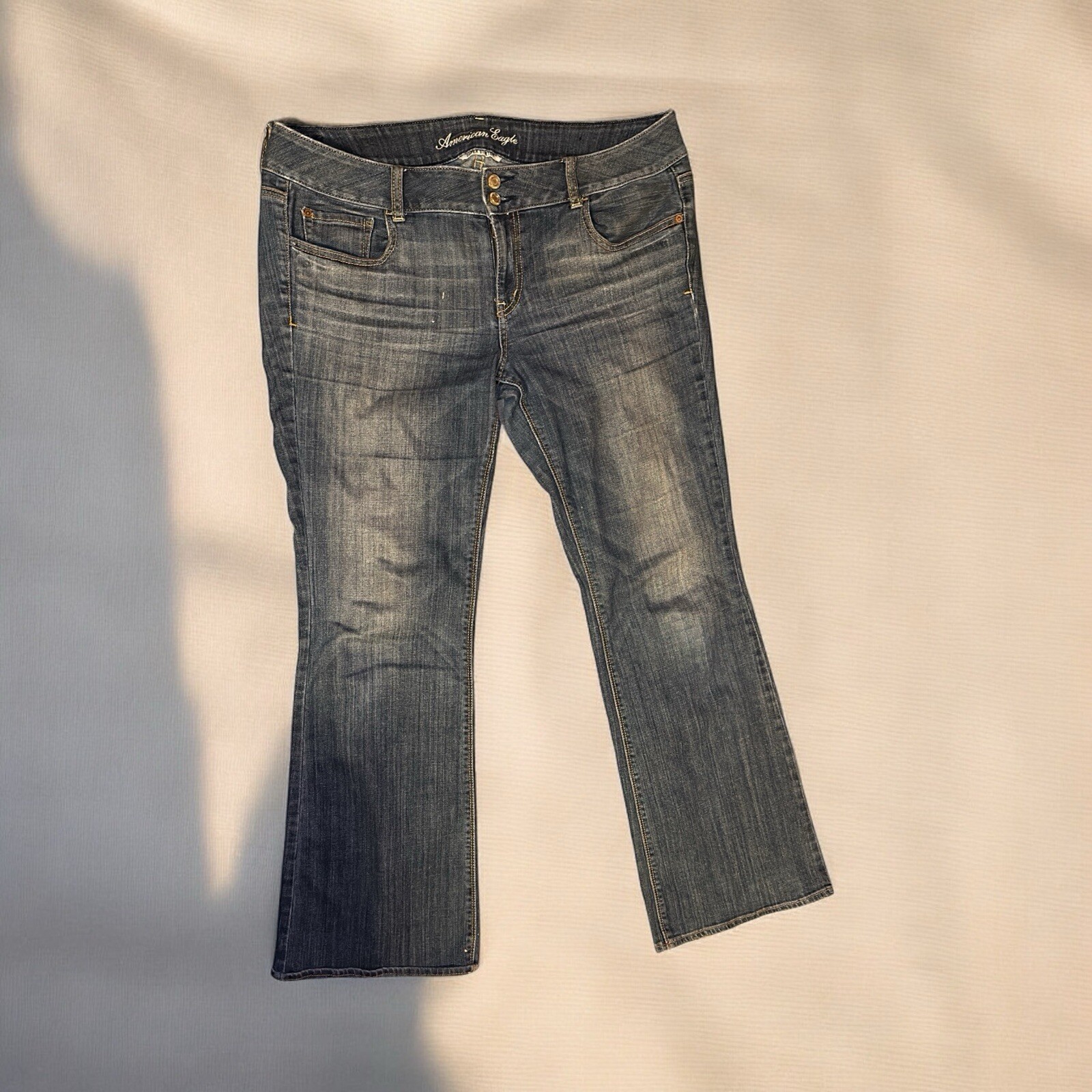 Vintage American Eagle Low Rise Artist Jeans Size 14 … - Gem