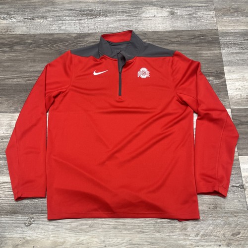 Nike Ohio State Buckeyes Shirt Quarter 1/4 Zip Men Size Medium EUC ...