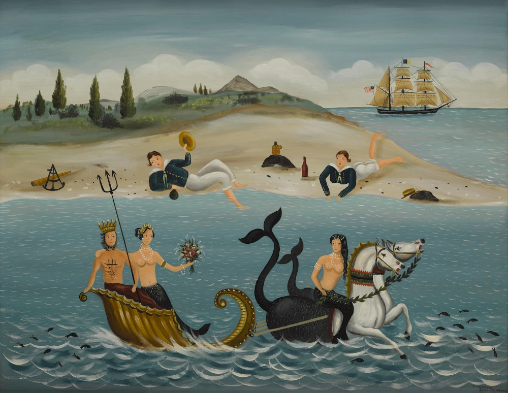 Neptune Mermaid Art Gallery Neptune Statue With Mermaids | Stock Video