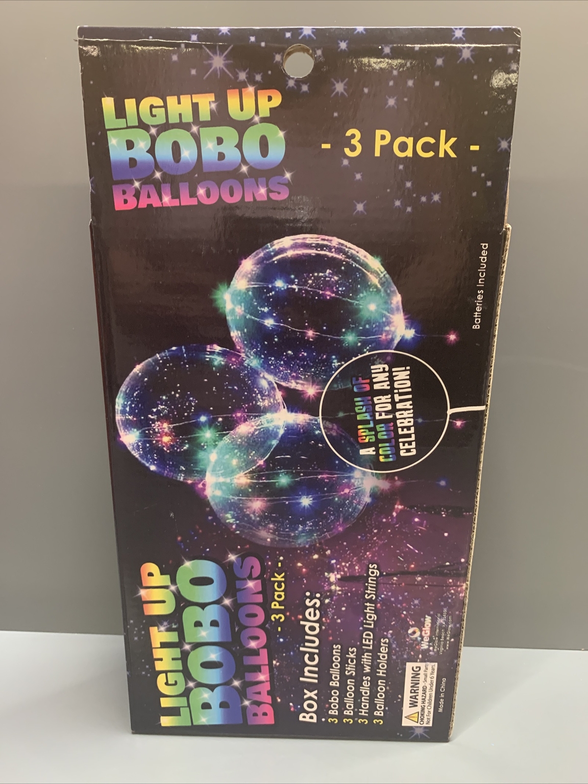 3 Pc Box LED Flashing Light Up BoBo Balloon Multi-color, Weddings ...