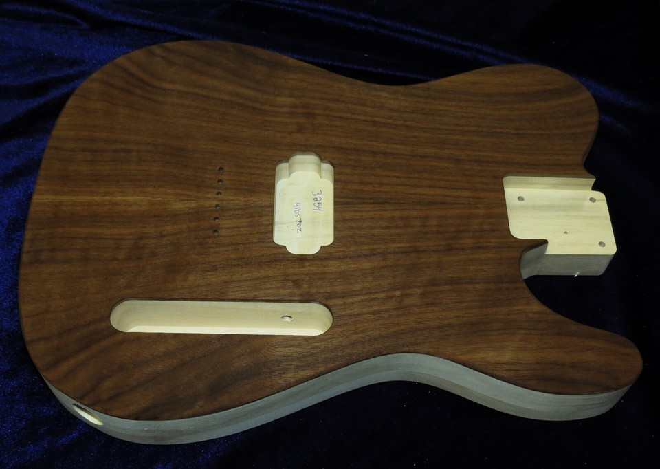 Figured Black Walnut Top / Aged Aspen Telecaster Tele Body H 4lbs 7oz ...