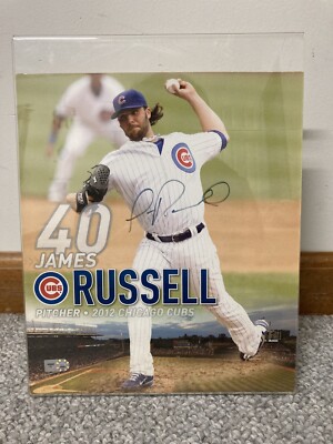 JAMES RUSSELL AUTO AUTOGRAPHED 8X10 PHOTO SIGNED PITCHER 2012 CHICAGO ...