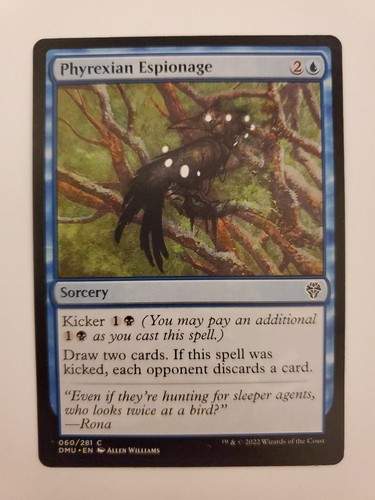MTG Magic The Gathering Card Phyrexian Espionage Sorcery Blue Dominaria ...