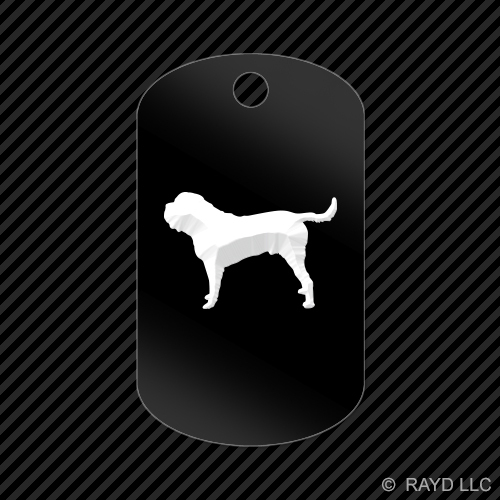 English Mastiff Keychain GI dog tag engraved many colors dog canine pet ...