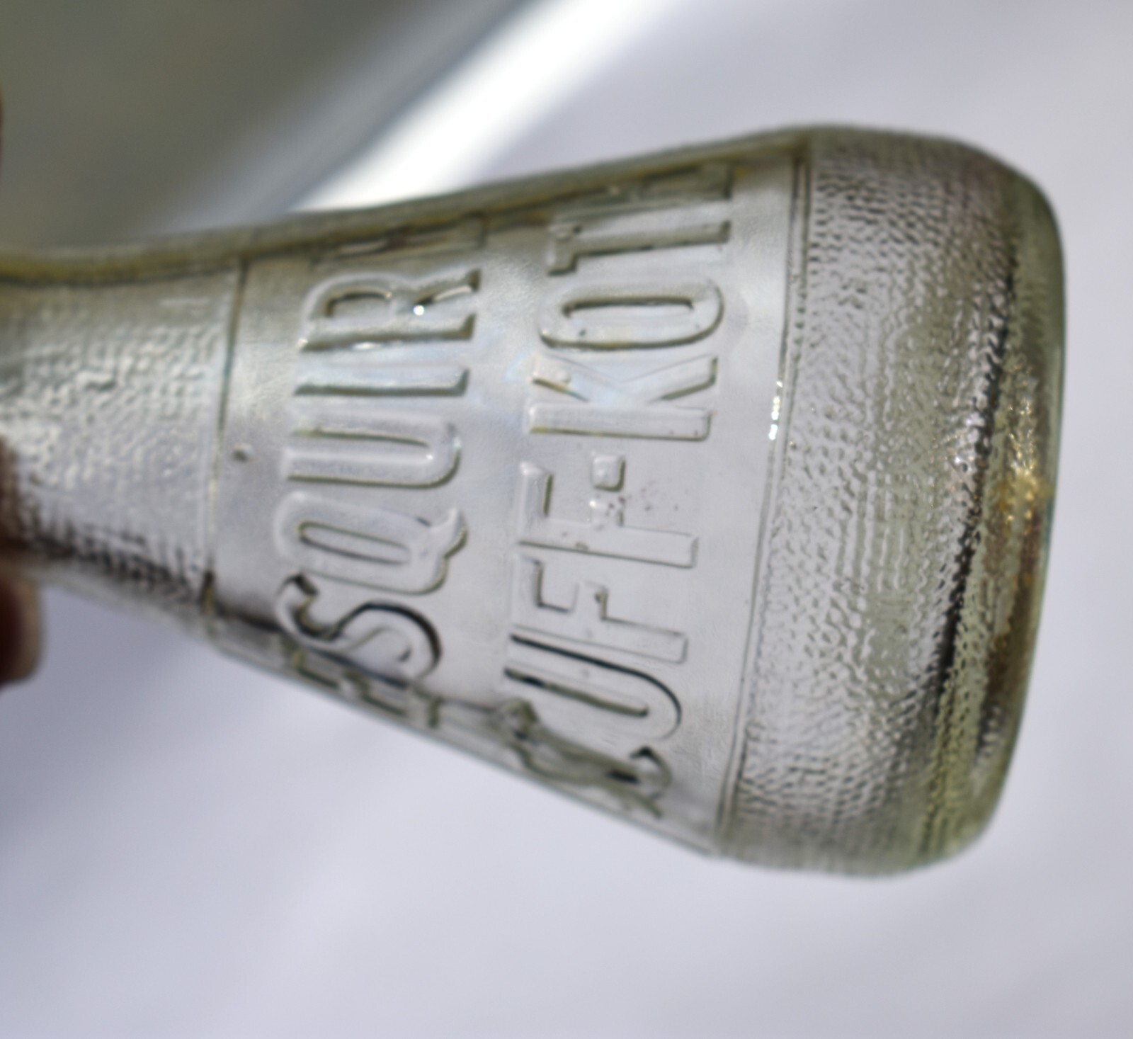 Vintage Embossed Label Esquire Scuff Coat Textured Glass Bottle 1940s ...