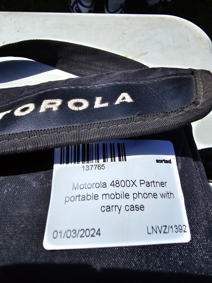 VINTAGE MOTOROLA 4800X MOBILE TRANSPORTABLE BRICK PHONE RARE PROP 1989 ...